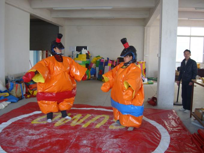 Opblaasbaar Pretpark met Kostuum van Helden het Groene en Zwarte Sumo ...